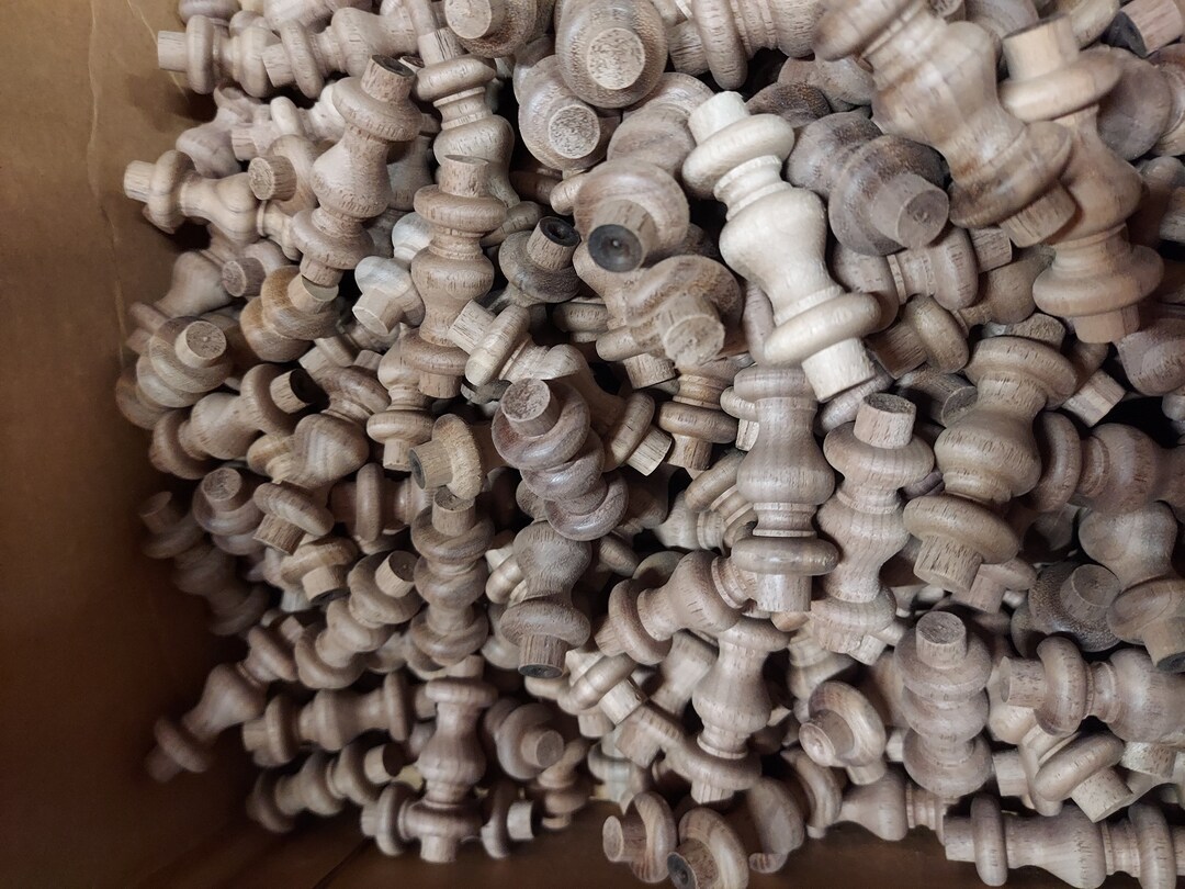 WHOLESALE: New Unfinished WALNUT Spindle 2 Long With 3/8 Tenon 250 ...