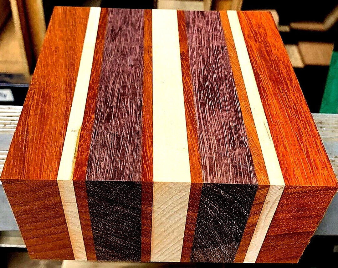 One Purpleheart / Maple / Padauk Laminated Bowl Blank 6 X 6 X 3 - Etsy
