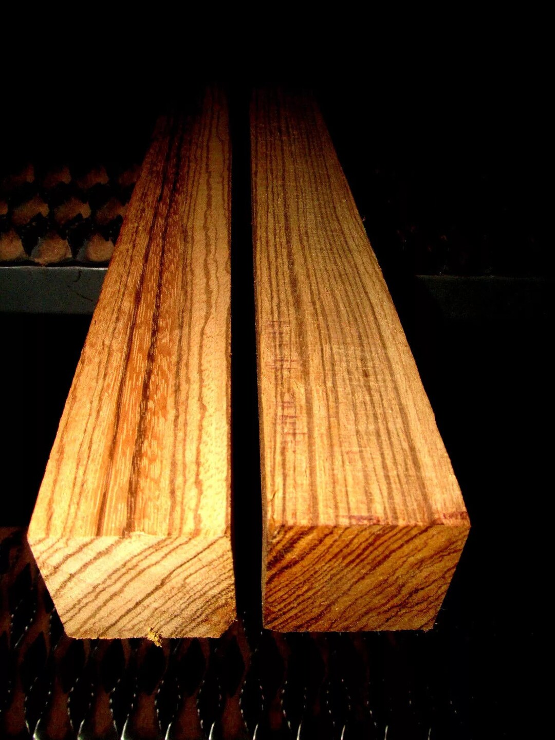 Two Stunning Kiln Dried Exotic Zebrawood Turning Blanks 2" X 2" X 24 ...