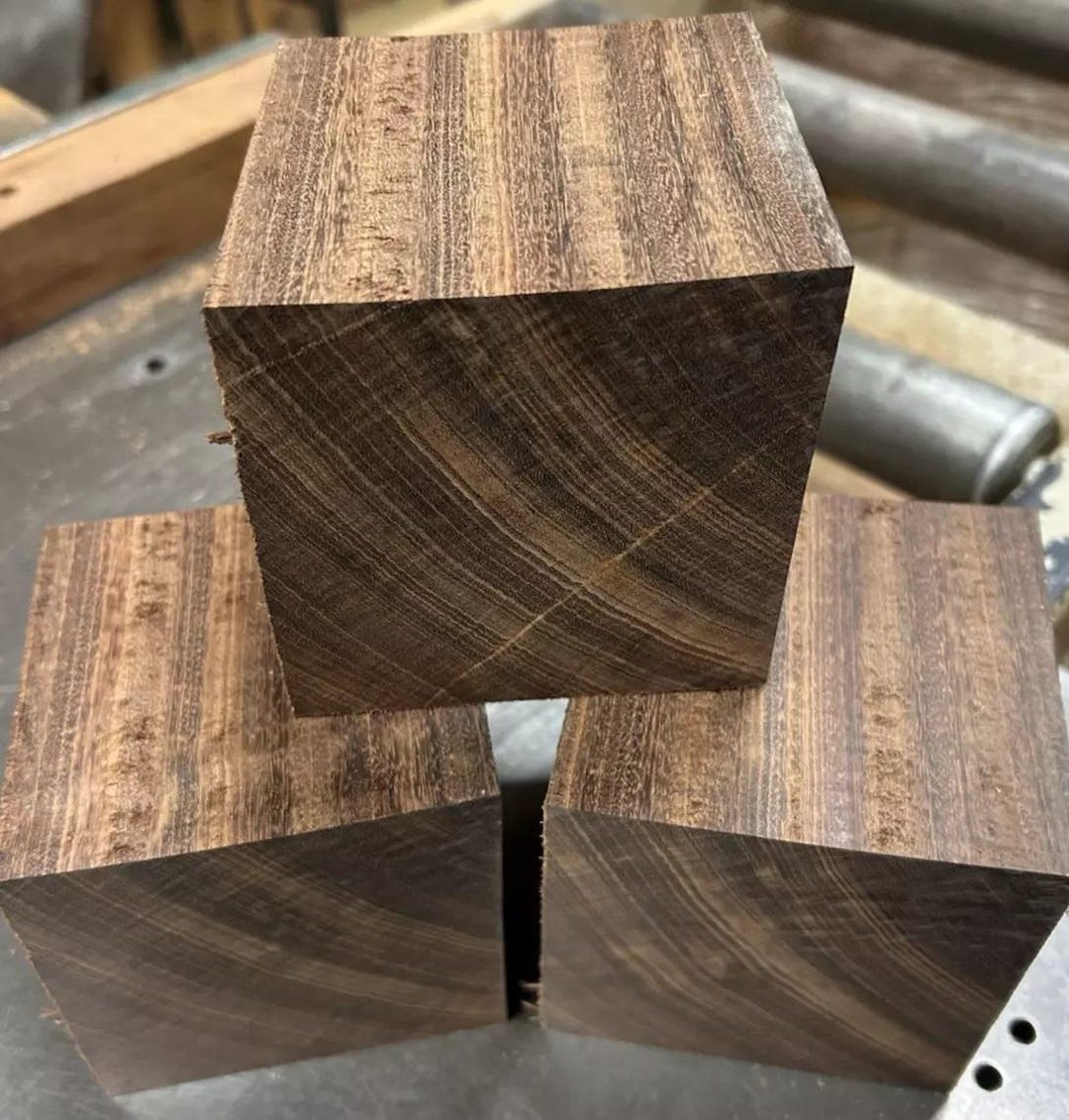 Three Beautiful Exotic Kiln Dried RED QUEBRACHO Blanks Lathe Turning ...