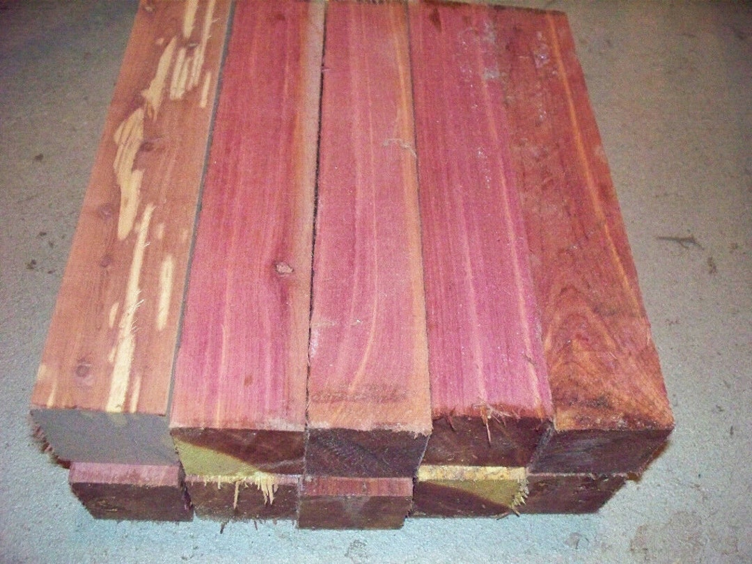 8 EASTERN RED CEDAR Turning Blocks Lumbar Lathe Wood 2" X 2" X 12” - Etsy