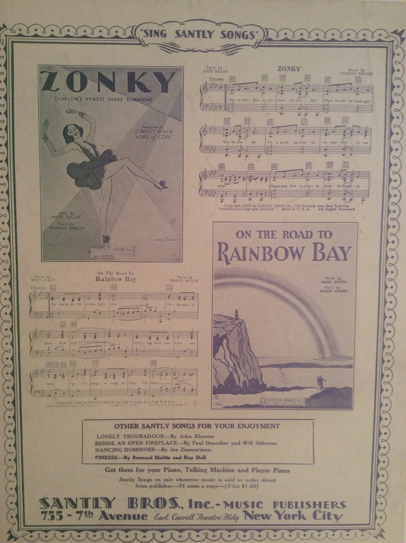 MY FATE is in YOUR Hands, Andy Razaf and Thomas Waller 1928 Sheet Music ...