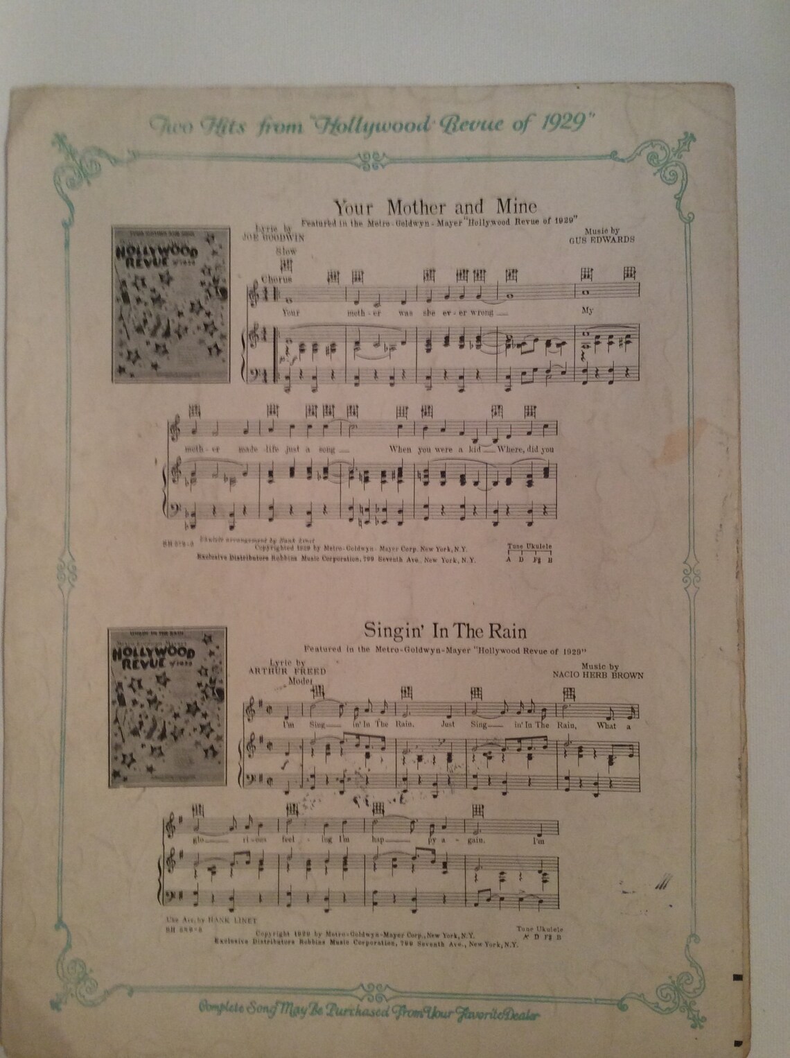 PAGAN LOVE SONG Sheet Music 1929 the Pagan Movie - Etsy