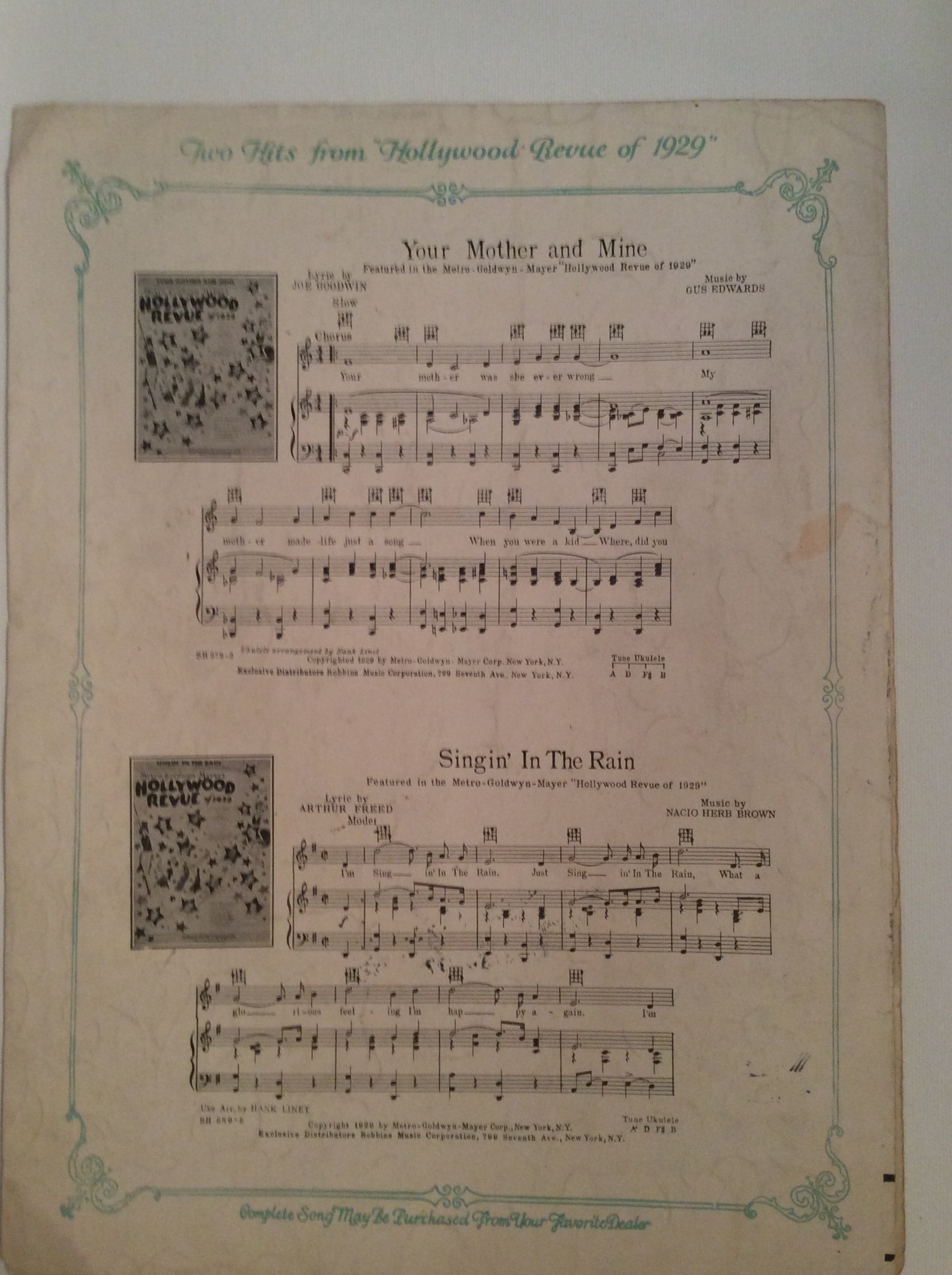 PAGAN LOVE SONG Sheet Music 1929 the Pagan Movie - Etsy