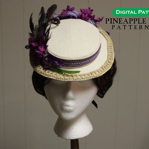 Late 1860’s Victorian Hat, DIGITAL PDF Sewing Pattern / 19th Century ...