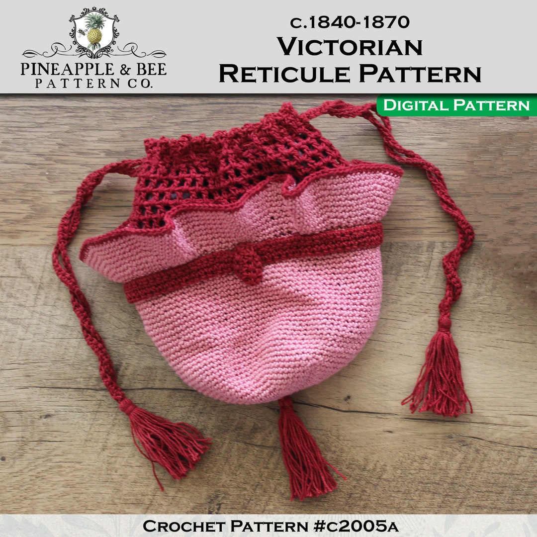 Victorian / Civil War Reticule DIGITAL PDF Crochet Pattern, Victorian ...