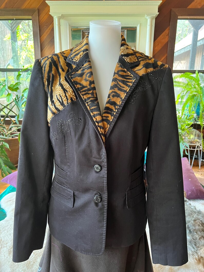 Upcycled Calvin Klein Blazer -tiger - Etsy