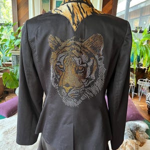 Upcycled Calvin Klein Blazer -tiger - Etsy