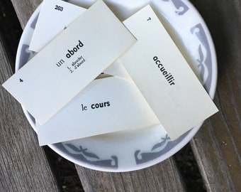French Vocabulary Cards - Etsy