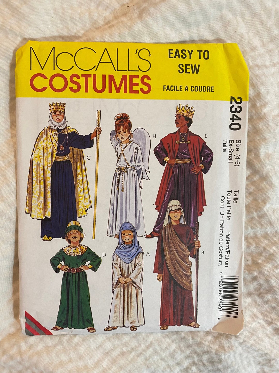 Mccalls 2340 Biblical Costume Pattern, Child Size XS(4-6), M(8-10 ...