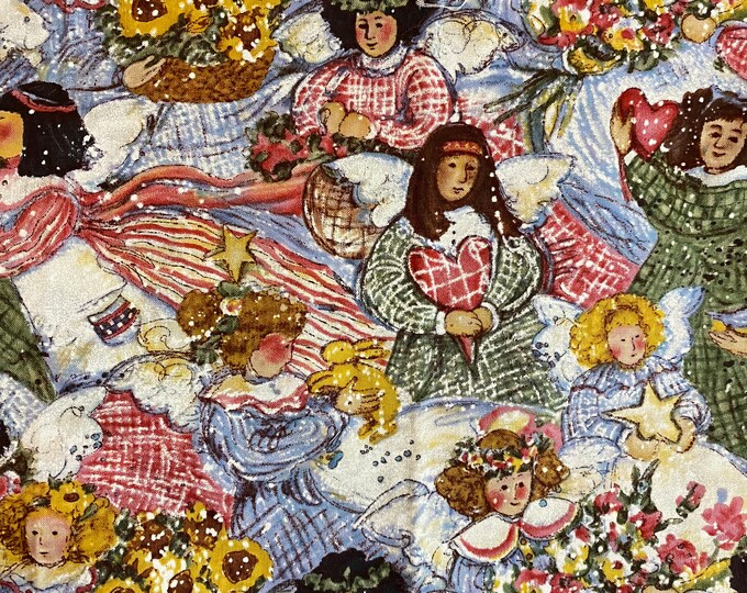 Vintage Susan Winget "everyday Angels" Fabric, 100% Cotton, Sold by the ...