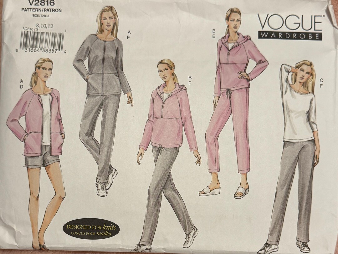 Vintage Vogue 2816, Vogue Casual Wardrobe, Size 8-10-12, Designed for ...
