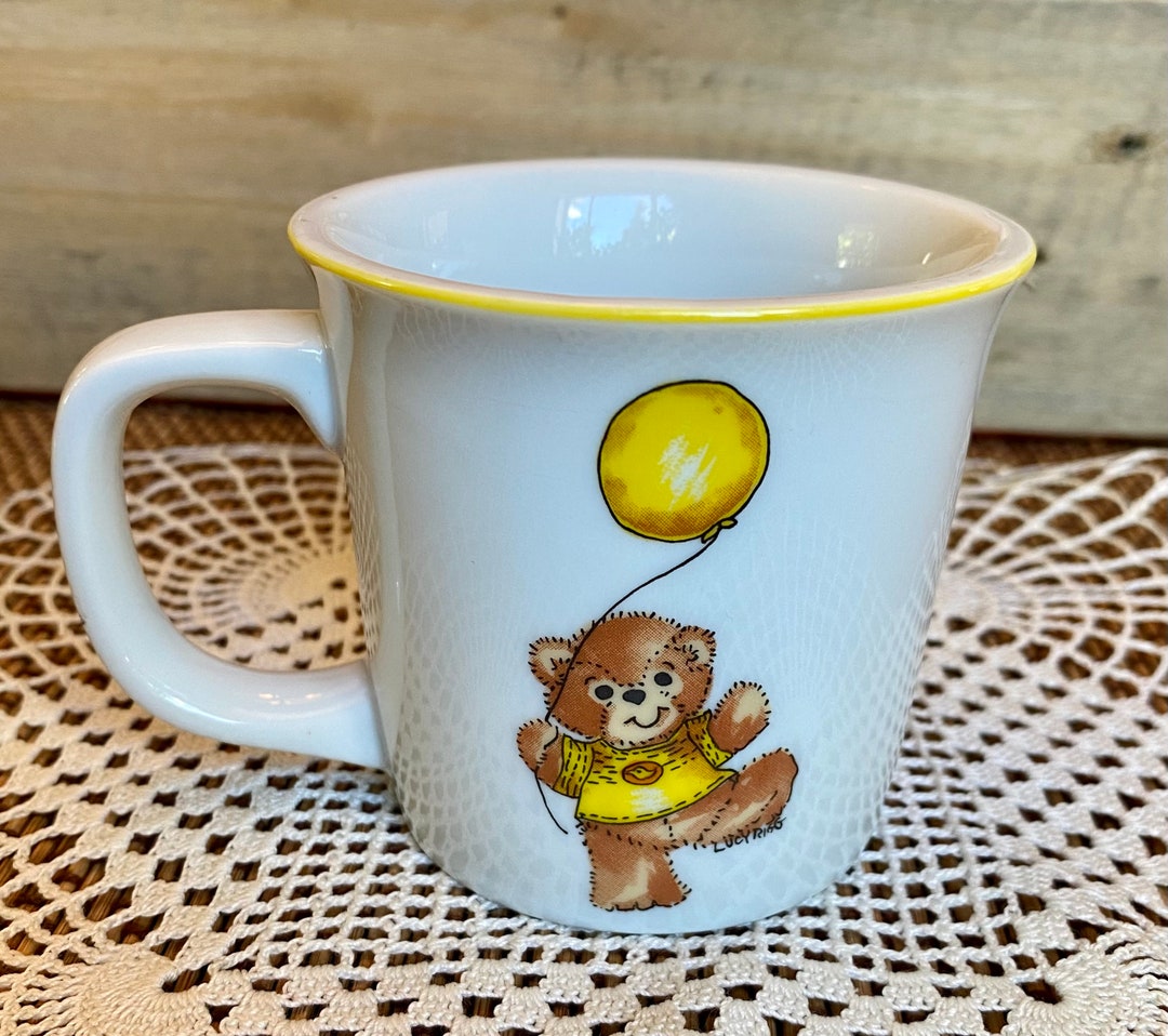 Vintage Lucy & Me Bear With Yellow Balloon Cup, Enesco rigglets Child's ...