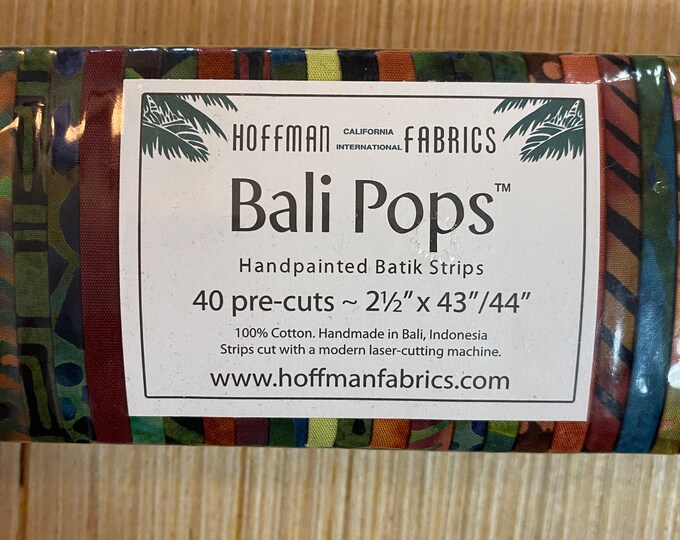 Hoffman bali Pops Volcano Pre-cut Strips, OOP Handpainted Batik Strips ... Hoffman bali Pops Volcano Pre-cut Strips, OOP Handpainted Batik Strips ...