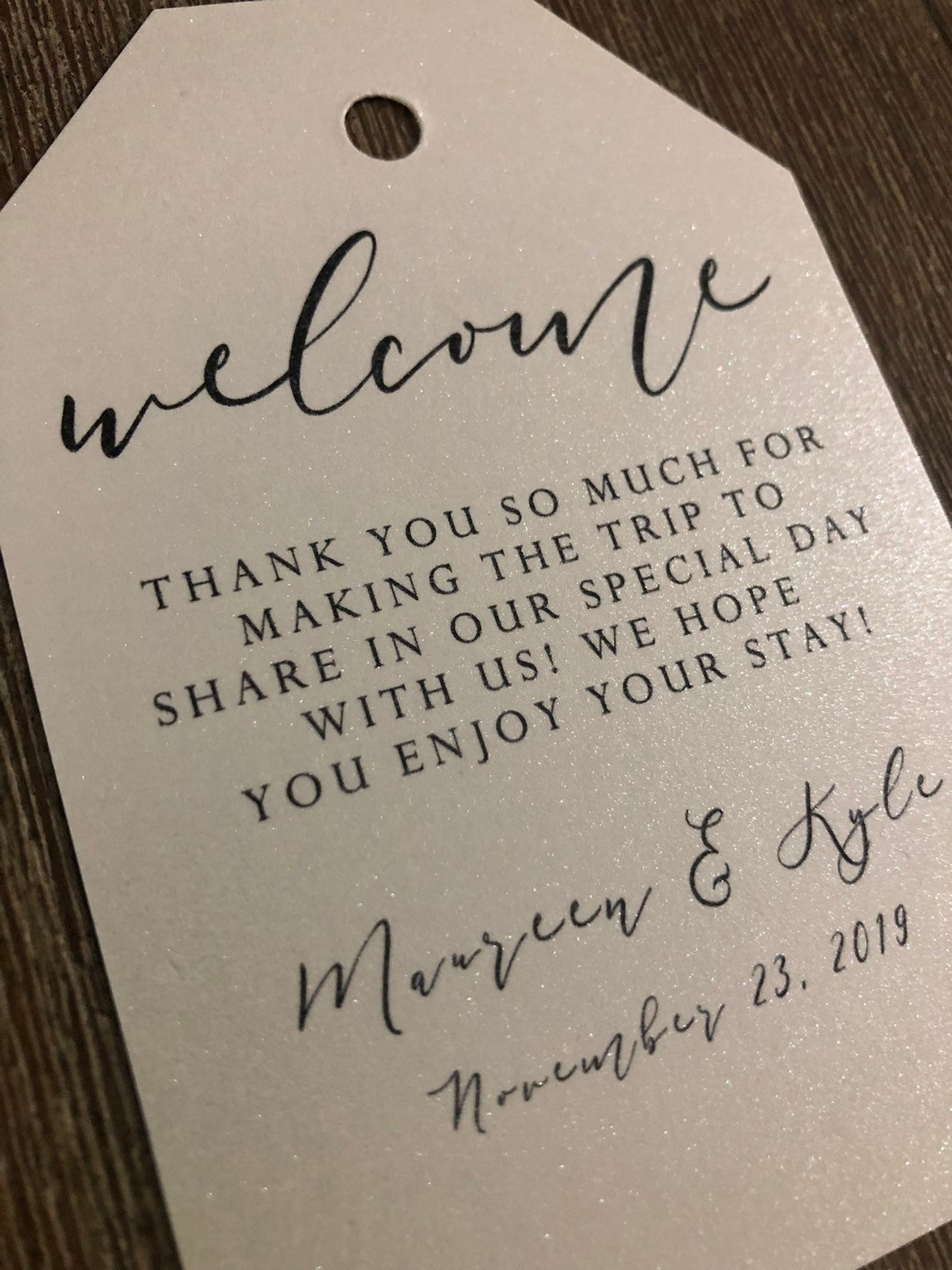 Wedding Welcome Tags / Wedding Hotel Bags / Set of 8 / | Etsy