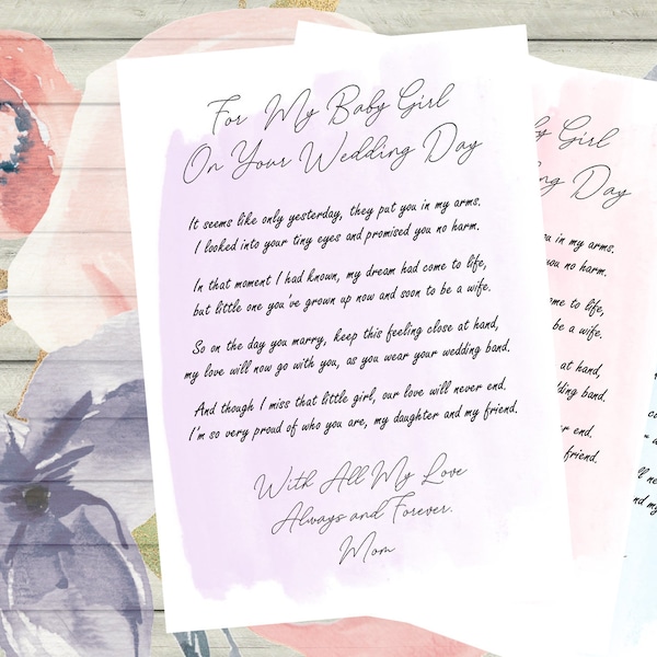 Letter to the Bride Template - Etsy