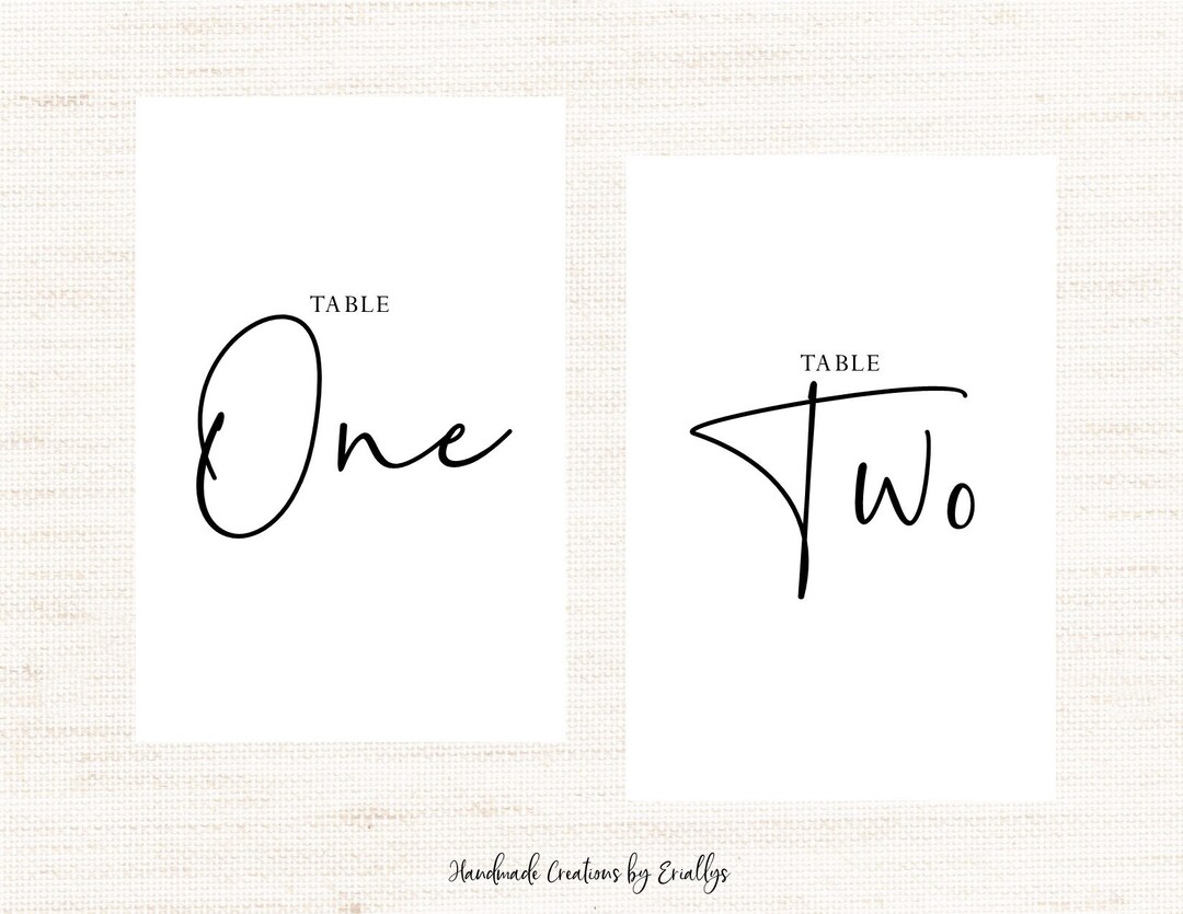 Wedding Table Numbers / Rustic Elegance Table Numbers / Black and White ...