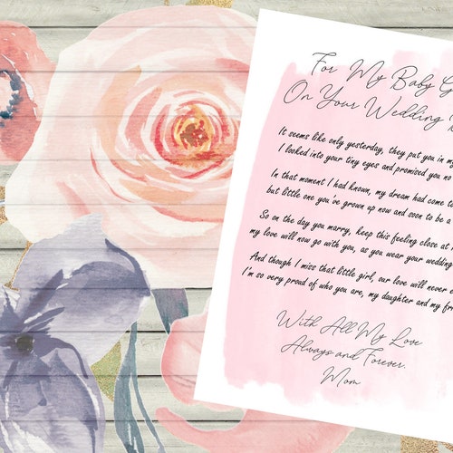 Bride Gift From Mom to Daughter on Wedding Day Gift for - Etsy