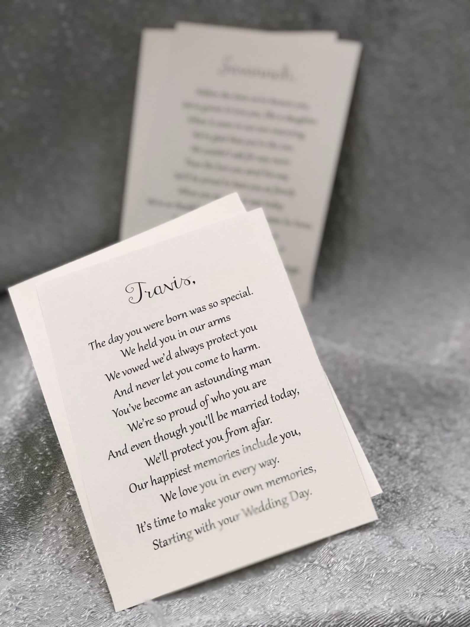 Letters to the Bride and Groom / on Your Wedding Day / Son and - Etsy ...