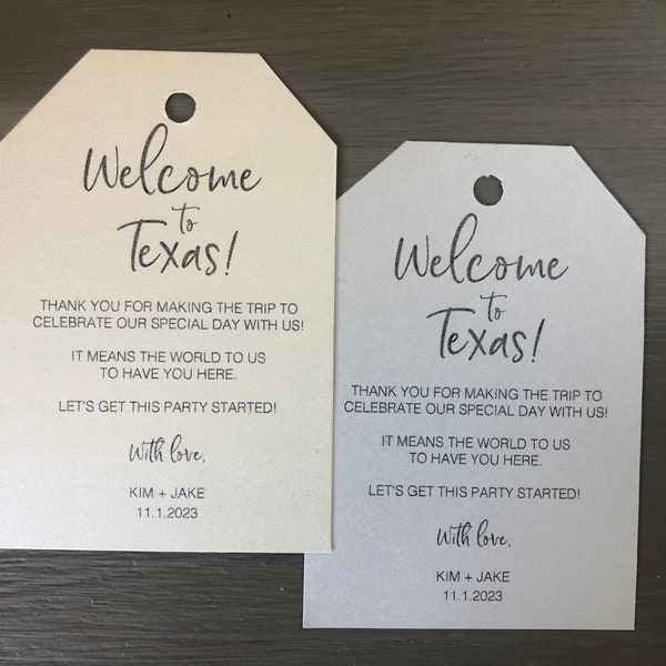 Welcome Bag Tags - Etsy