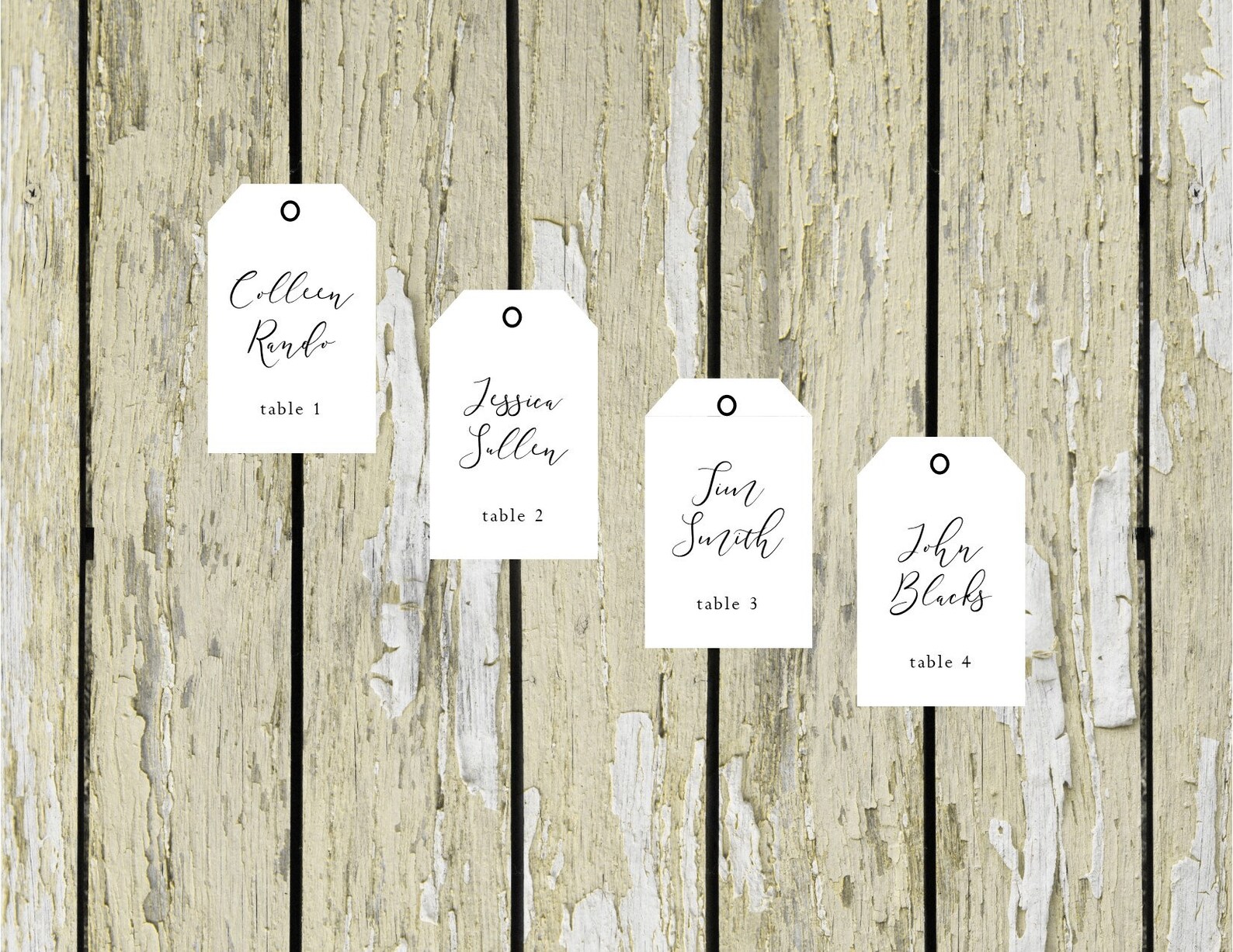 Table Number Cards / Escort Card Tags / Luggage Style Tags / - Etsy