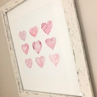 Line Heart Border Clipart, Heart Digital Stamps, Printable Border PNG ...