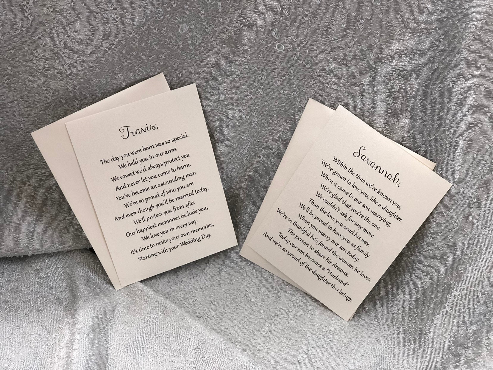 Letters to the Bride and Groom / on Your Wedding Day / Son and - Etsy ...