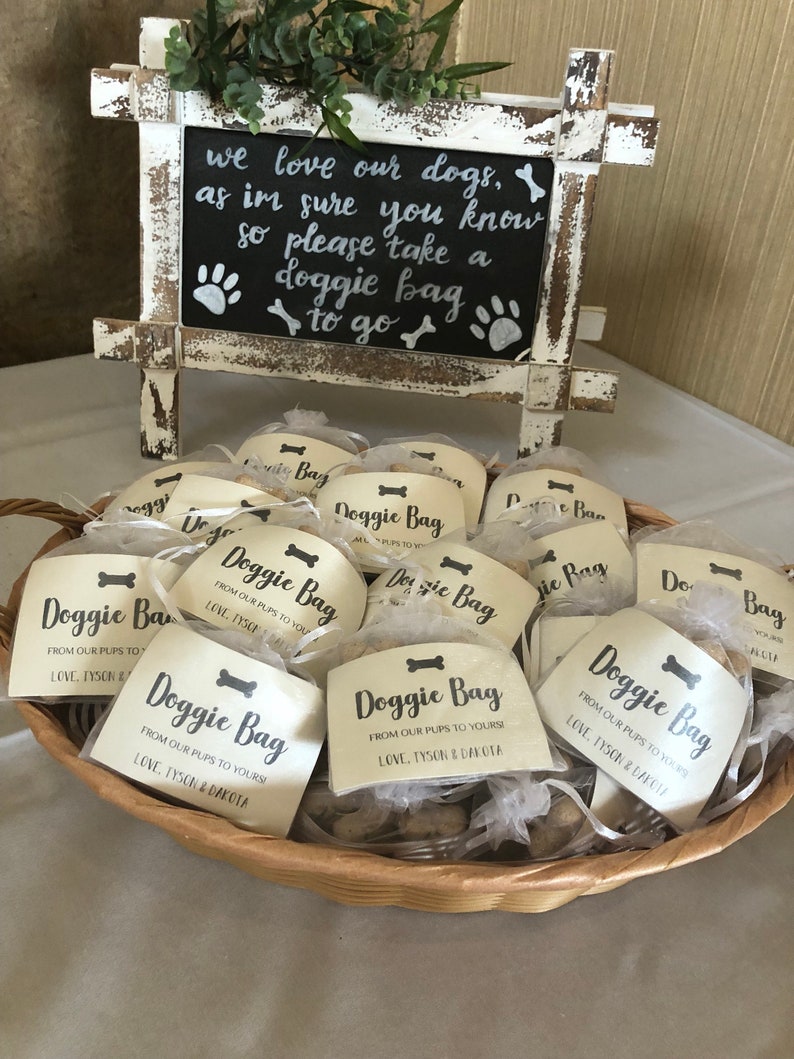 Dog Favor Gift Bags / Doggie Bag Tags / Wedding Favor Idea / | Etsy