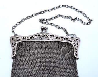 Sterling Silver Chainmail Purse - Etsy