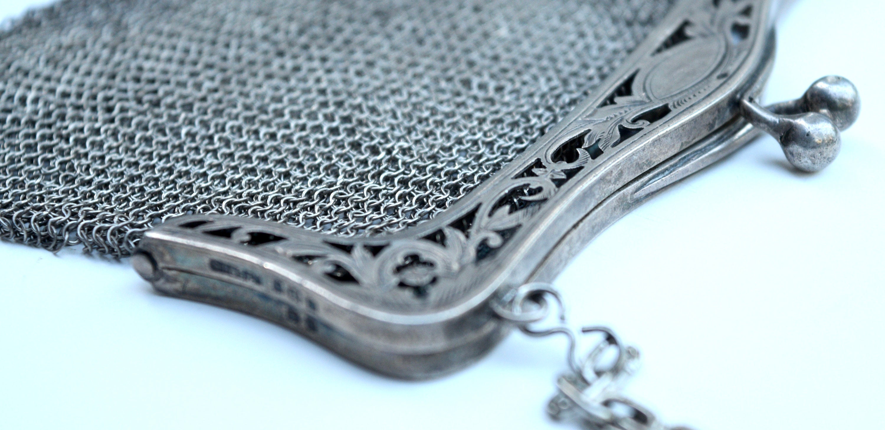 Antique, Art Deco, Sterling Silver, British Mesh Chainmail Purse, 1913 ...