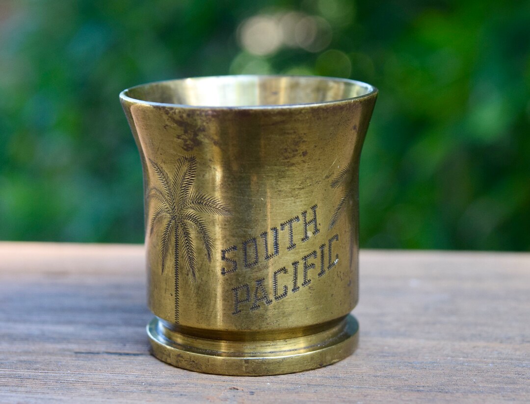 WWII Trench Art 37mm Japanese Shell, Finely Engraved South Pacific Sake ...