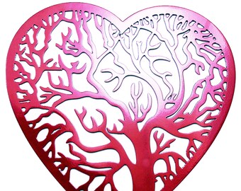 Metal Heart Tree Wall Art - Etsy