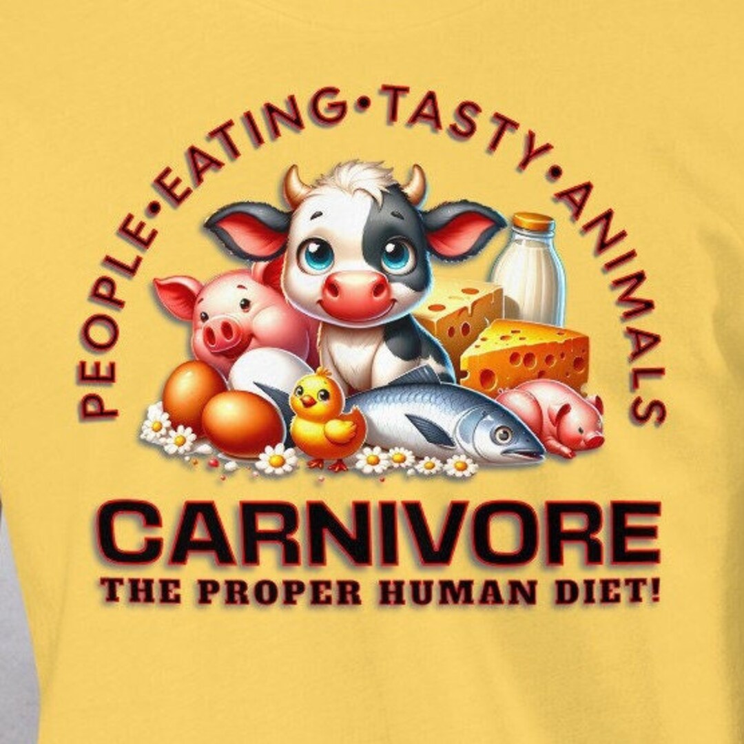 Carnivore Lifestyle T-shirt. Carnivore Meat Lover Gifts. People Eating ...