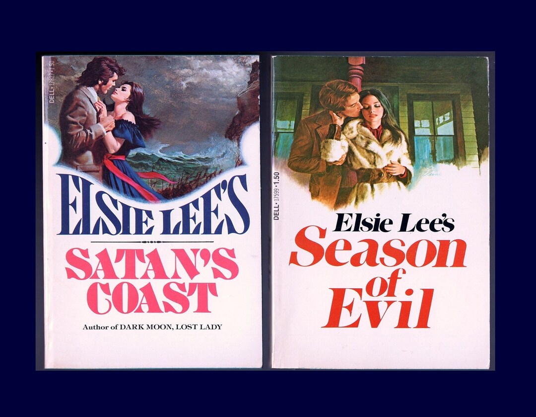 Lot of 2 GOTHIC Romance Mystery Novels by Elsie Lee SEASON of EVIL ...