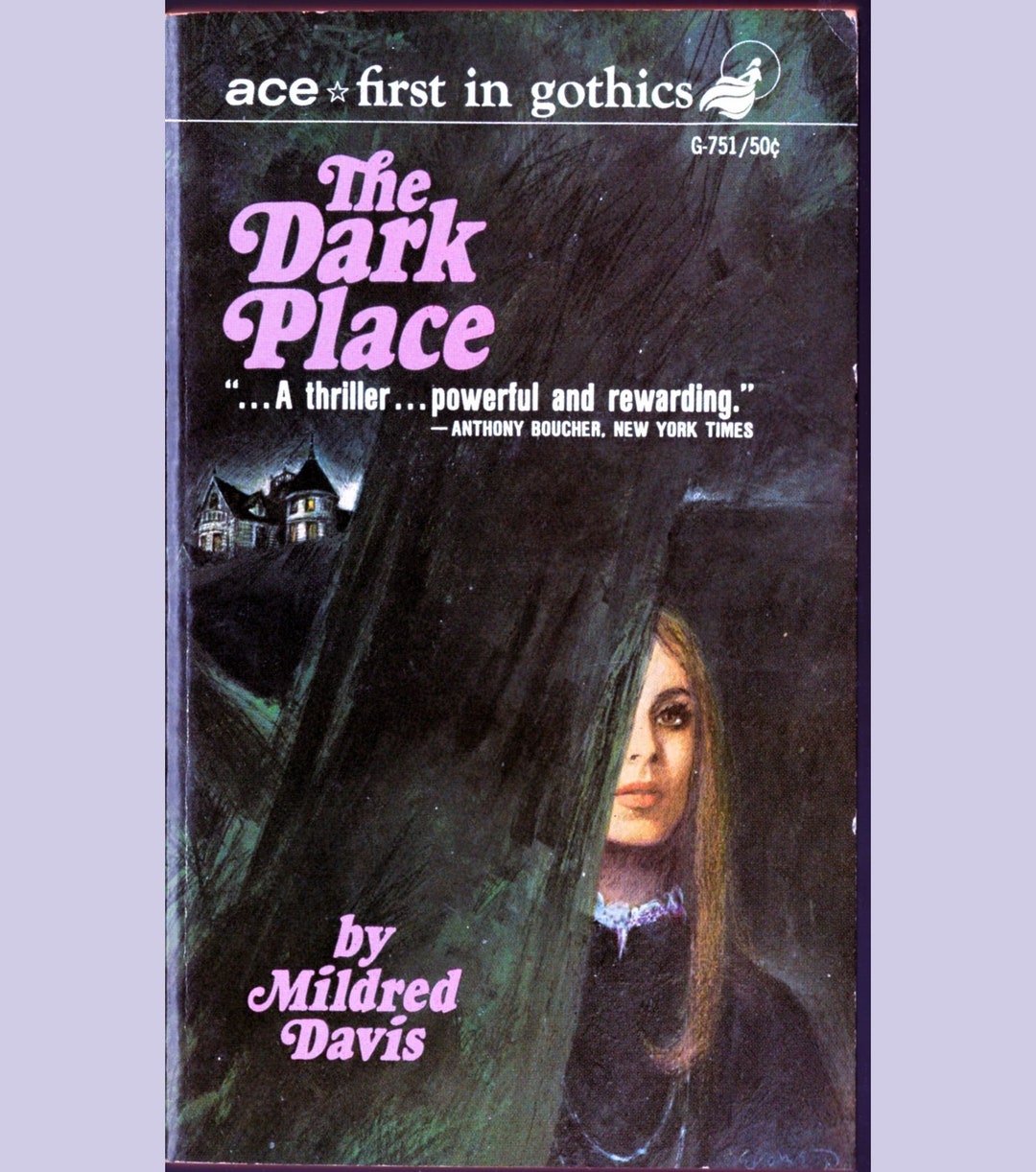 The DARK PLACE by Mildred Davis GOTHIC Insane Asylum Thriller1965 Lancer Books pulp Noir Vintage ...