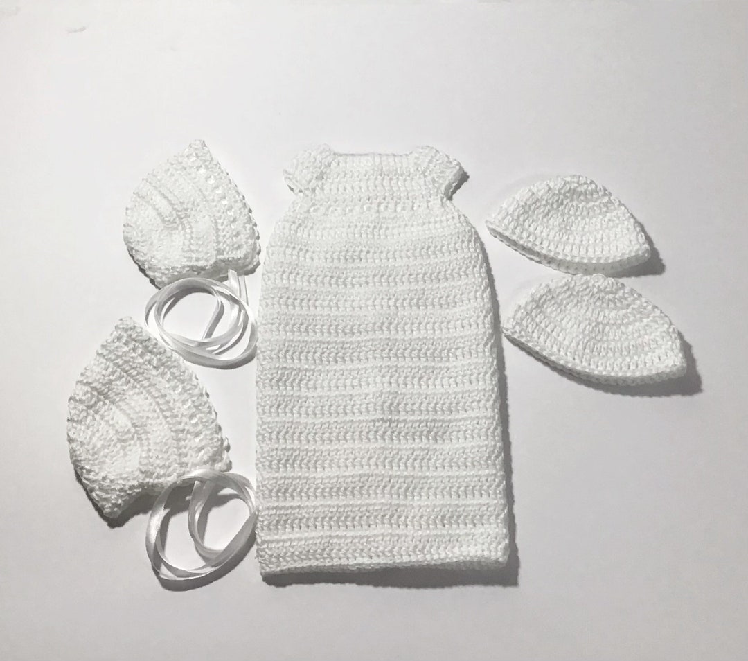 Baby Burial Gown Unisex, 24-26 Week Outfit, Child Loss Crochet Gown Set ...