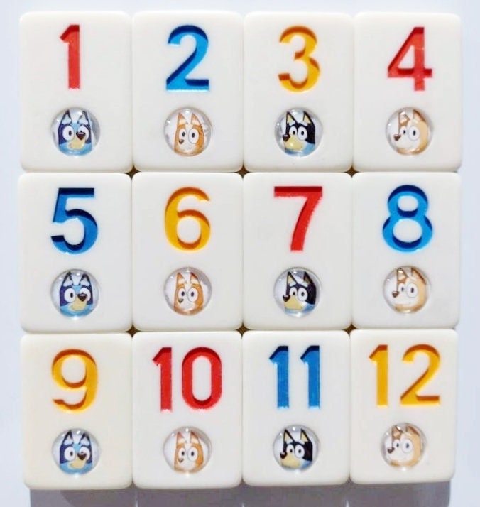 Bluey Inspired Fridge Magnet Numbers Set Educational Bluey - Etsy