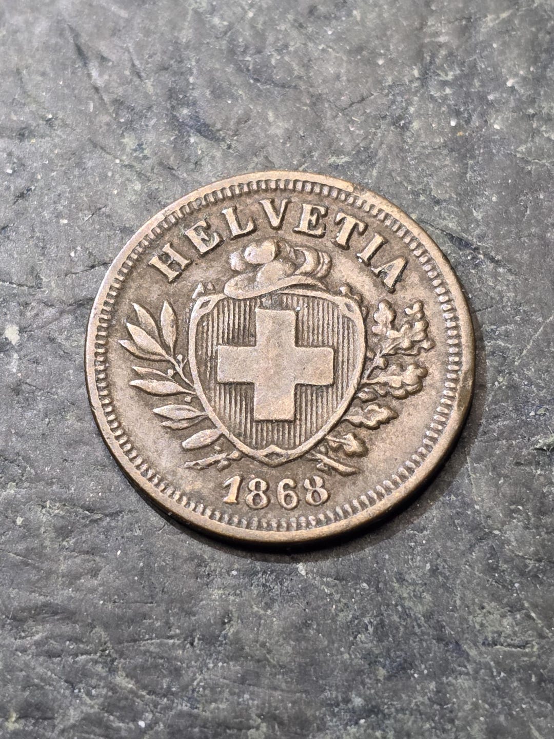 1868 Switzerland 1 Rappen Coin (free Shipping) #7 - Etsy