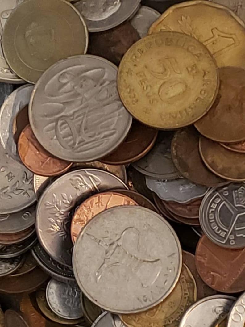 25 Different Coins ALL From Different Countries. FREE - Etsy