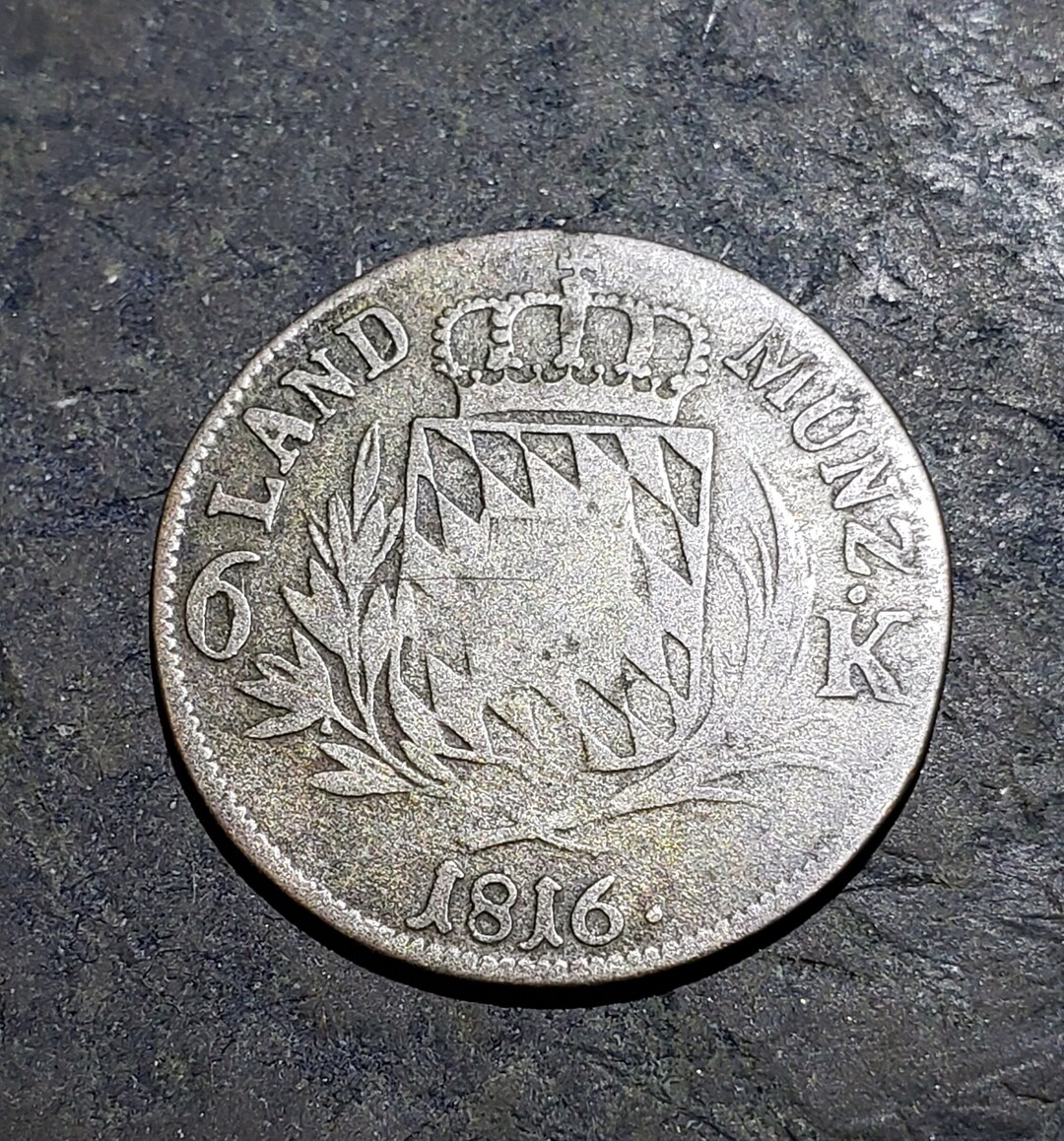 1816 German States Bavaria 6 Kreuzer Coin FREE SHIPPING - Etsy