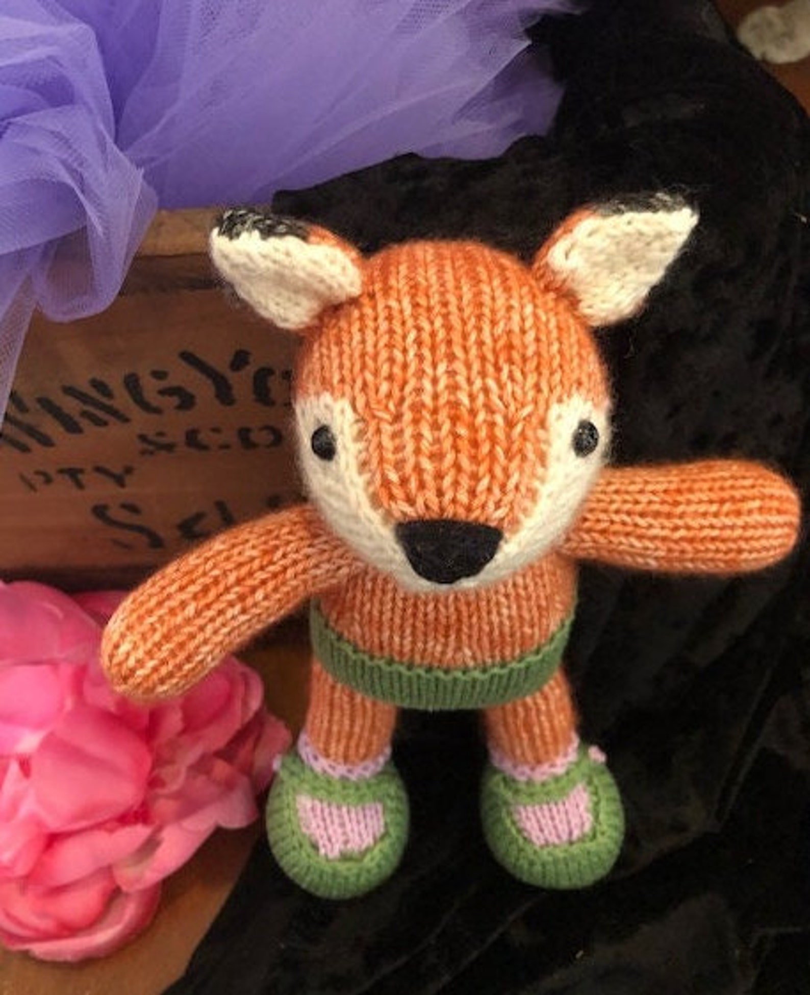 Phoebe the Hand Knitted Plush Fox - Etsy