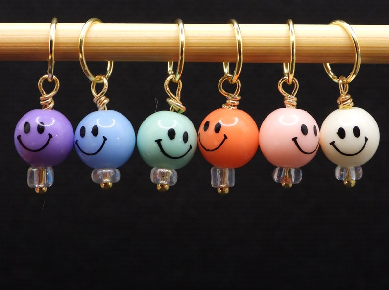 Smiley Face Stitch Markers - Etsy