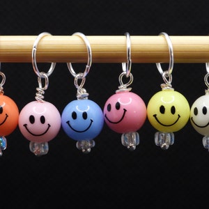 Smiley Face Stitch Markers - Etsy