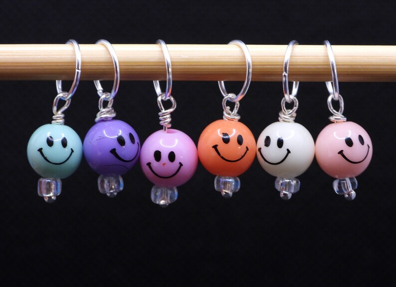 Smiley Face Stitch Markers - Etsy