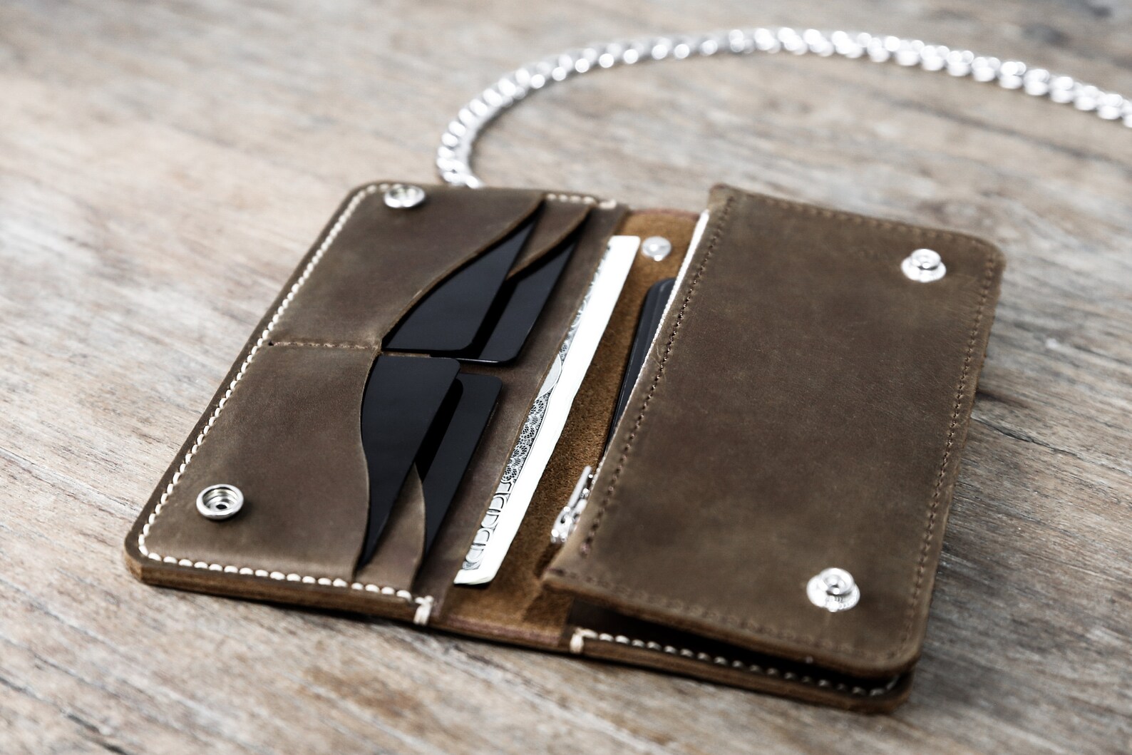 PERSONALIZED Biker Chain Wallet Leather Biker Chain Wallet - Etsy