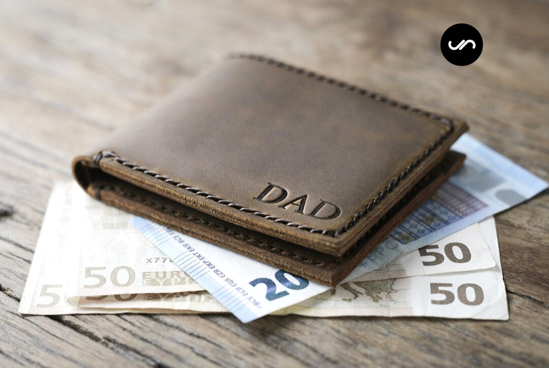 Euro Wallet, PERSONALIZED Mens Leather Bifold Wallet, Fits Euro, UK and ...