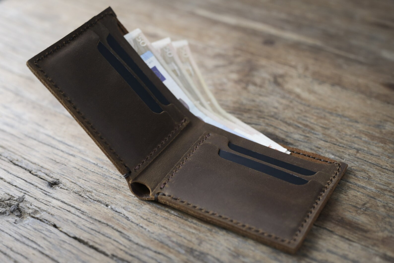 Euro Wallet PERSONALIZED Mens Leather Bifold Wallet Fits - Etsy