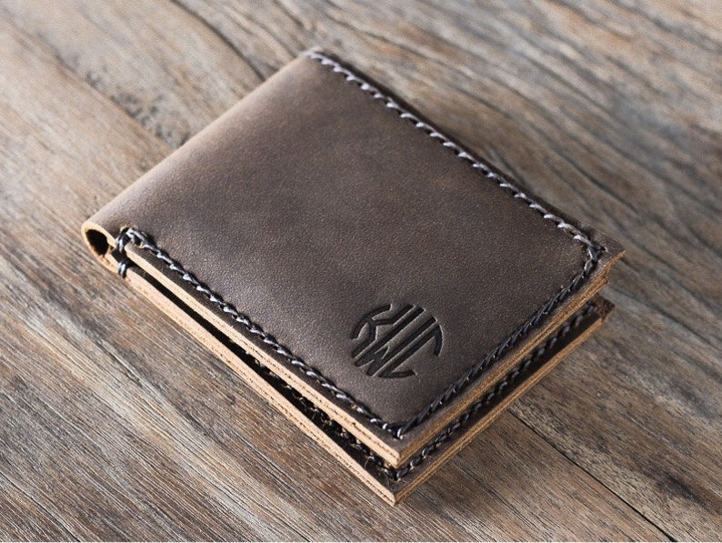 Front Pocket Slim Wallet for Men Genuine Leather Minimalist - Etsy