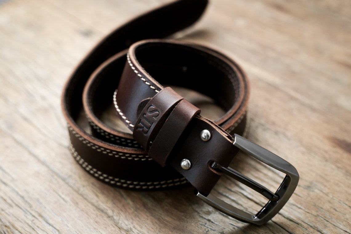 Mens Leather Belt the Manly Man's Belt Strong Rustic | Etsy