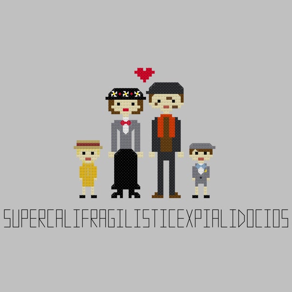 Mary Poppins Cross Stitch Pattern - Etsy